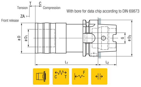 HSK-A50 - KSN 3 (DIN69893 A) Quick Change Tap Holder for EM03 Tap Adapters - Emuge | EW ...