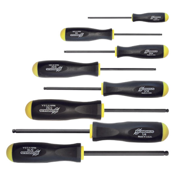 BONDHUS Imperial Standard Ballend Screwdriver 8pcs Set (7/64" - 5/16 ...