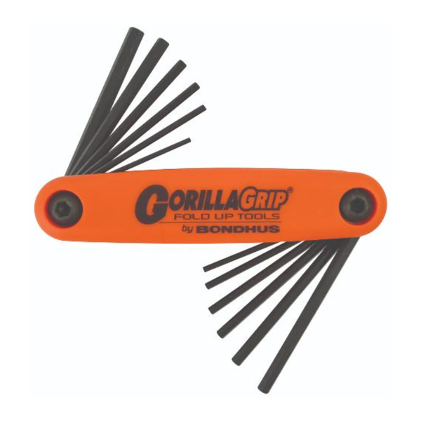 BONDHUS Gorilla Grip Hex Fold Up Metric & Imperial Key Set HF12 - BON1 ...