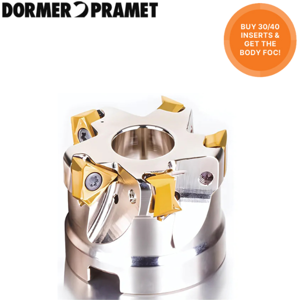 Dormer Special Offer - 40mm 90° Indexable Shoulder Mill 4 Teeth ...