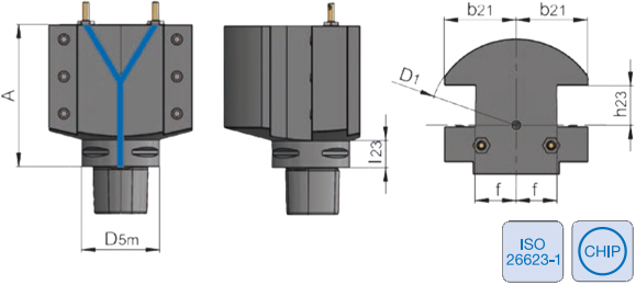 Capto EPS 63 - 32mm Duplex Axial Toolholder EPS (ISO 26623-1) - 115mm Gauge - Eroglu | EW Equipment
