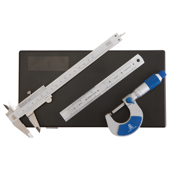 Micrometer, Vernier Caliper and Engineers Rule Set MW200 - Moore ...