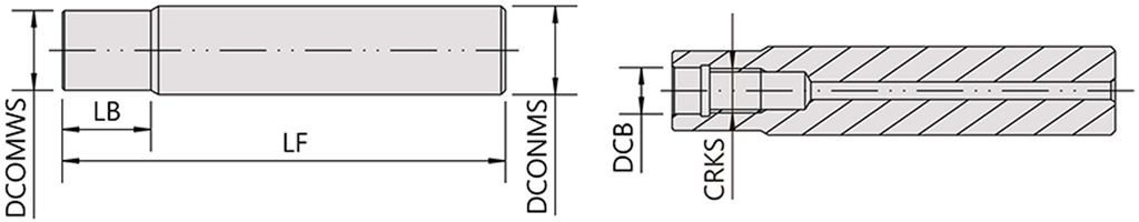 32mm Straight Shank M16 Screw-In Holder Hard Alloy Steel - 300mm Length ...
