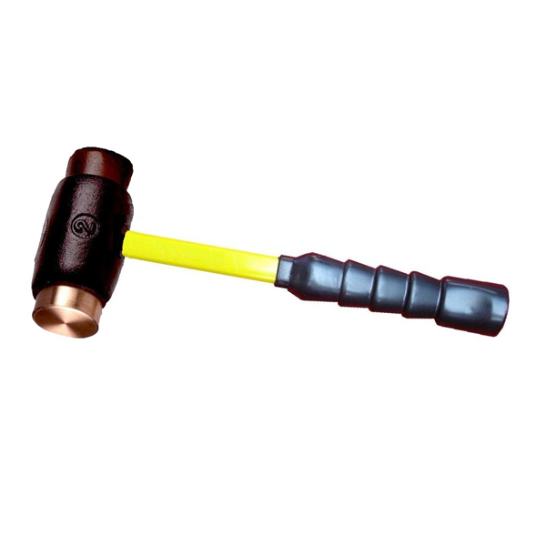 03-212FG Size 2 Copper/Hide Hammer (Fiberglass Handle) - Thor Hammer ...