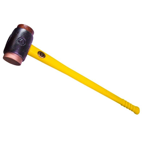 03-222FG Size 5 Copper/Hide Hammer (Fiberglass Handle) - Thor Hammer ...