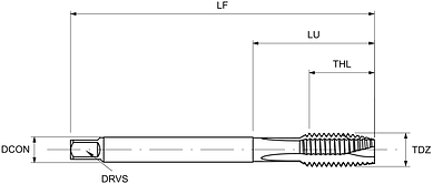 Europa Tool - M3 x 0.5 Unimaster Blue Spiral Point 3 Flute Tap For ...