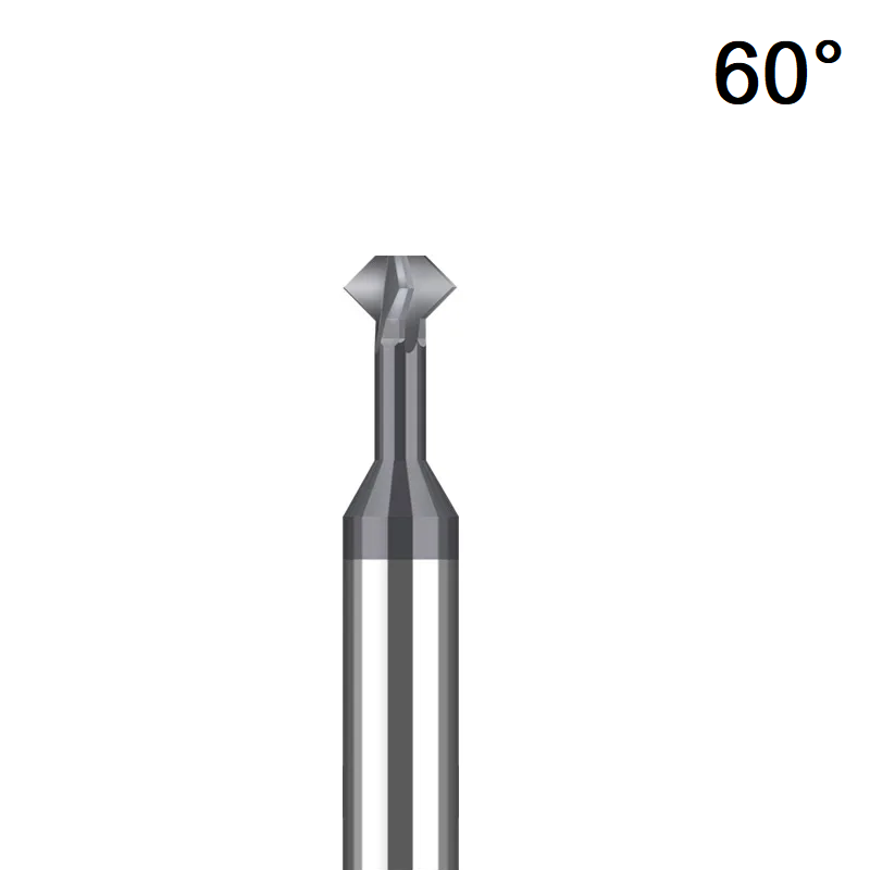 2mm 60° Front and Back Deburring Chamfer Mill - Solid Carbide CrAlTiSI ...