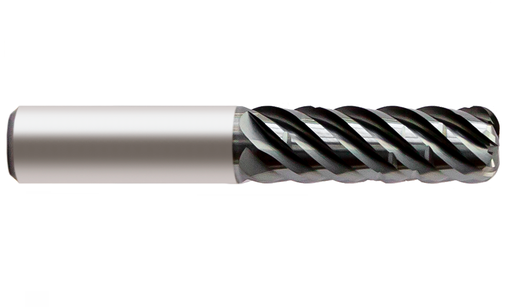 12mm x 1.0mm - 6 Flute Chip Splitter Long Length Corner Radius High ...