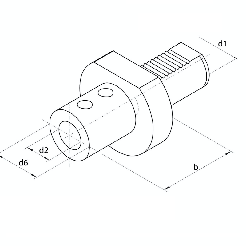 VDI Static Tooling E1 Indexable Drill Holder VDI60 E1 - 40mm | EW ...